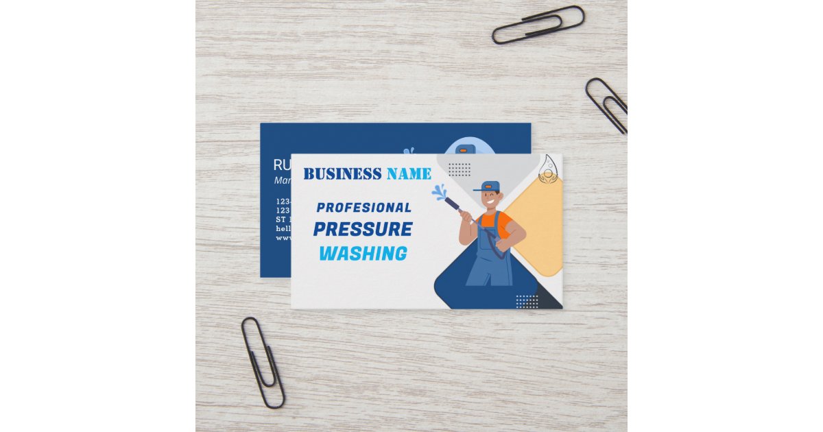 Pressure Washing Professional Power house Cleaning Business Card | Zazzle