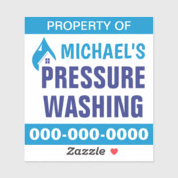 Pressure Washing Property Sticker | Zazzle