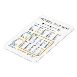 Preterite Tense in Spanish Study Guide Magnet | Zazzle