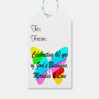60th Birthday Gift Tags | Zazzle