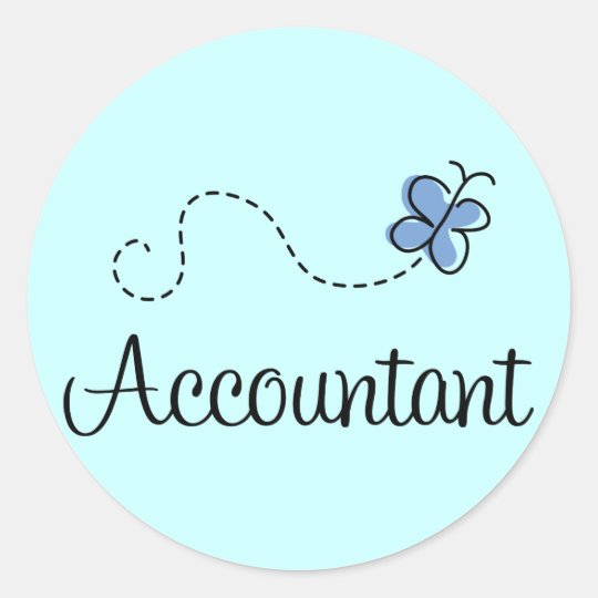 Pretty Accountant Classic Round Sticker | Zazzle.com