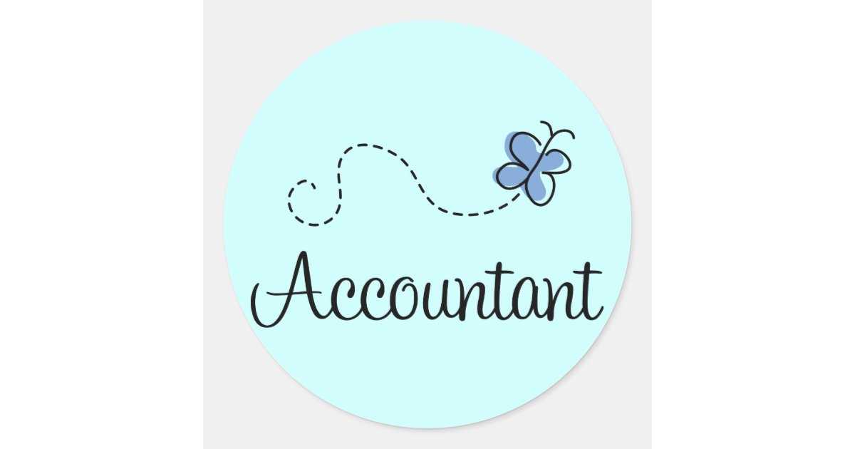 Pretty Accountant Classic Round Sticker | Zazzle