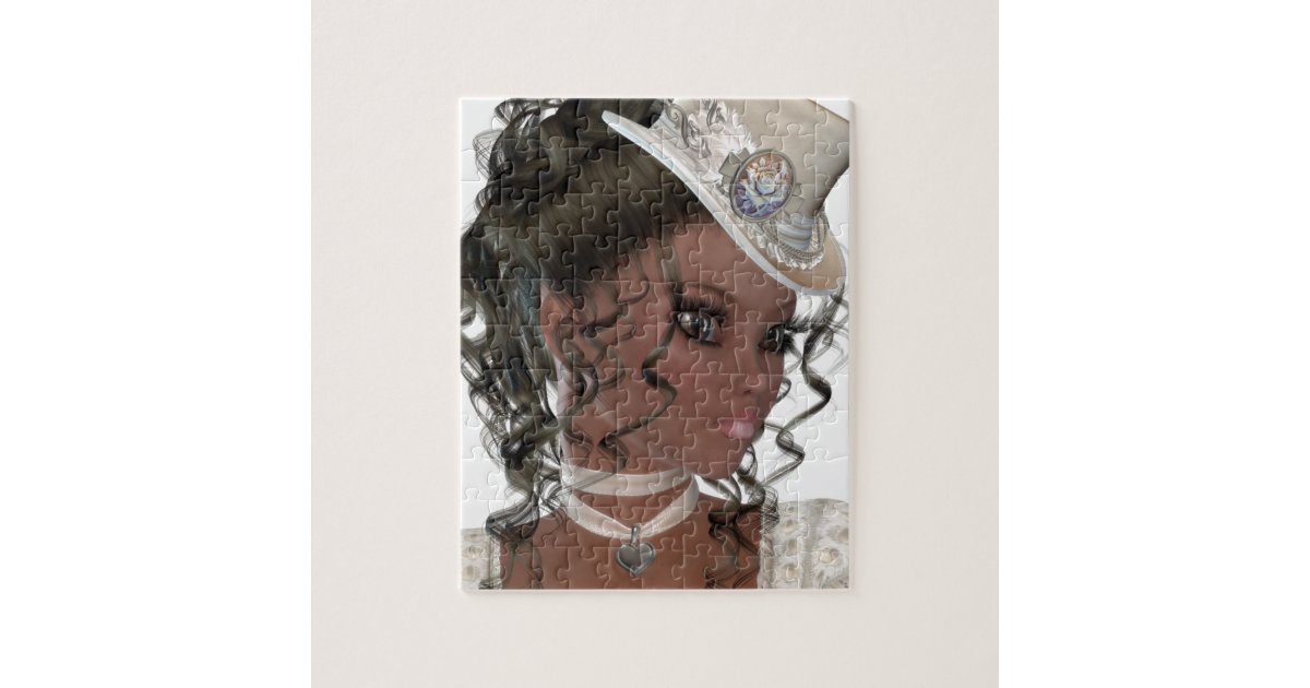 Pretty African American Woman Jigsaw Puzzle | Zazzle