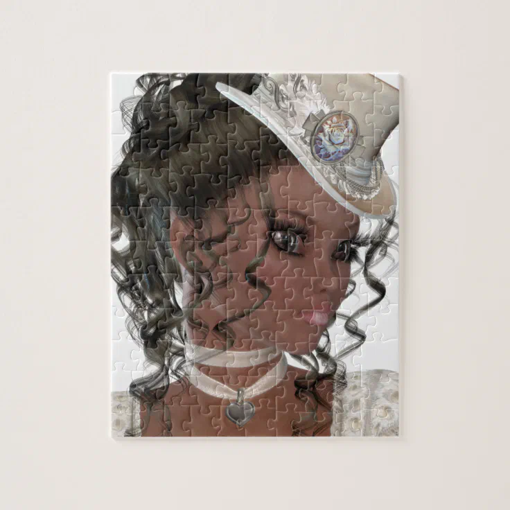 Pretty African American Woman Jigsaw Puzzle | Zazzle