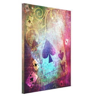 Pretty Alice in Wonderland Inspired Ace of Spades Canvas Print | Zazzle