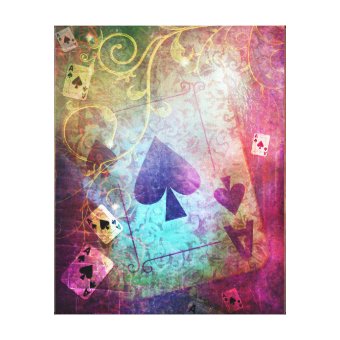Pretty Alice in Wonderland Inspired Ace of Spades Canvas Print | Zazzle
