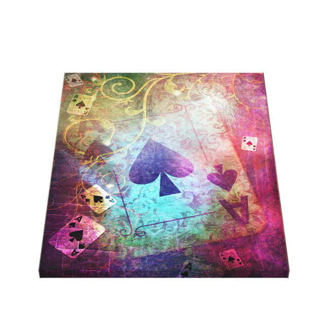 Pretty Alice in Wonderland Inspired Ace of Spades Canvas Print | Zazzle