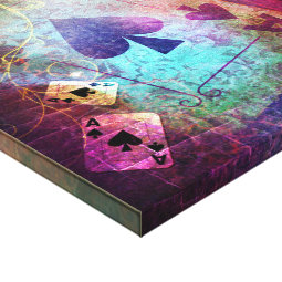 Pretty Alice in Wonderland Inspired Ace of Spades Canvas Print | Zazzle