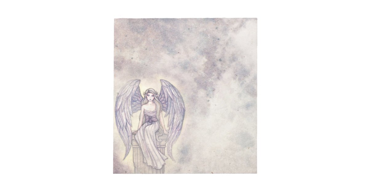 Pretty Angel in Clouds Noetepad Notepad | Zazzle