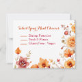 Pretty Autumn Elegant Wedding RSVP Card | Zazzle