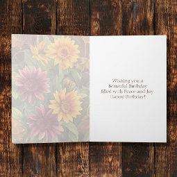 Pretty Autumn Flowers Floral Fall Birthday Card | Zazzle