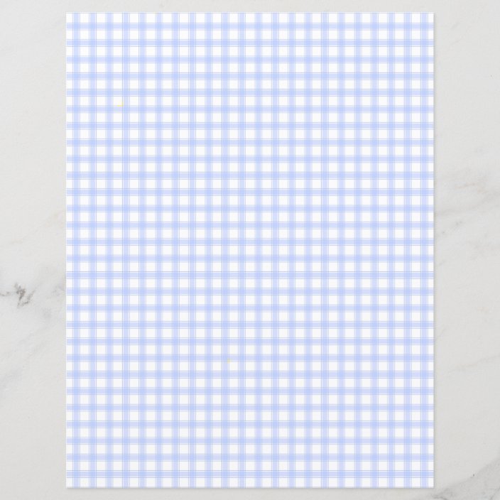 Pretty Baby Blue Plaid Gingham Scrapbook Paper | Zazzle.com