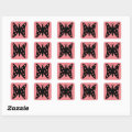 Pretty Black & Pink Butterfly Design Square Sticker | Zazzle
