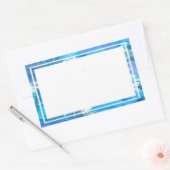 Pretty Blue Border Stickers | Zazzle