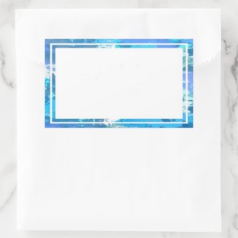 Pretty Blue Border Stickers | Zazzle