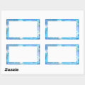 Pretty Blue Border Stickers | Zazzle