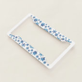 Pretty Blue Glitter Winter Snowflakes Christmas License Plate Frame ...