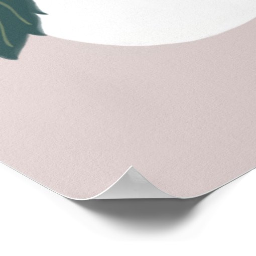 Pretty Blue Green Girly Floral Illustration Poster | Zazzle