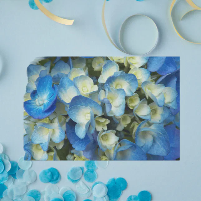 Pretty Blue Hydrangea Floral Tissue Paper | Zazzle
