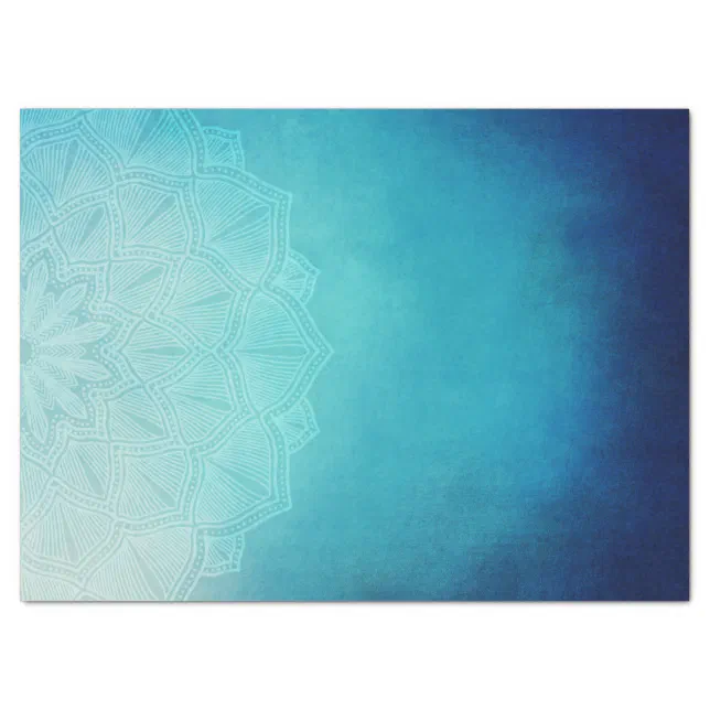 Pretty Blue Mandala Abstract Tissue Paper | Zazzle