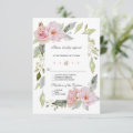 Pretty Blush Pink Floral Bloom Wedding RSVP Card | Zazzle