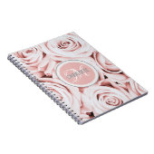 Pretty blush pink floral monogrammed name notebook | Zazzle