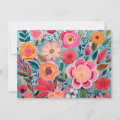 Pretty Botanical Girly Floral Frame Note Card | Zazzle