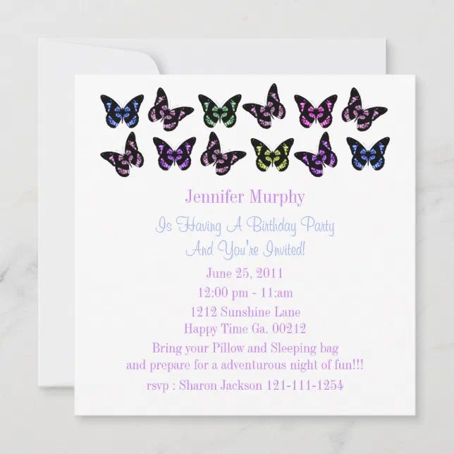 Pretty Butterfly Invitations | Zazzle