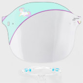 Pretty Cartoon Unicorn Girls Face Shield | Zazzle