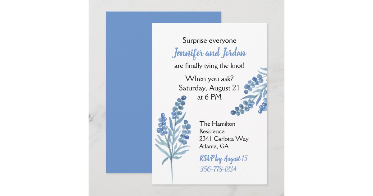 Pretty Casual Wedding Invitation | Zazzle