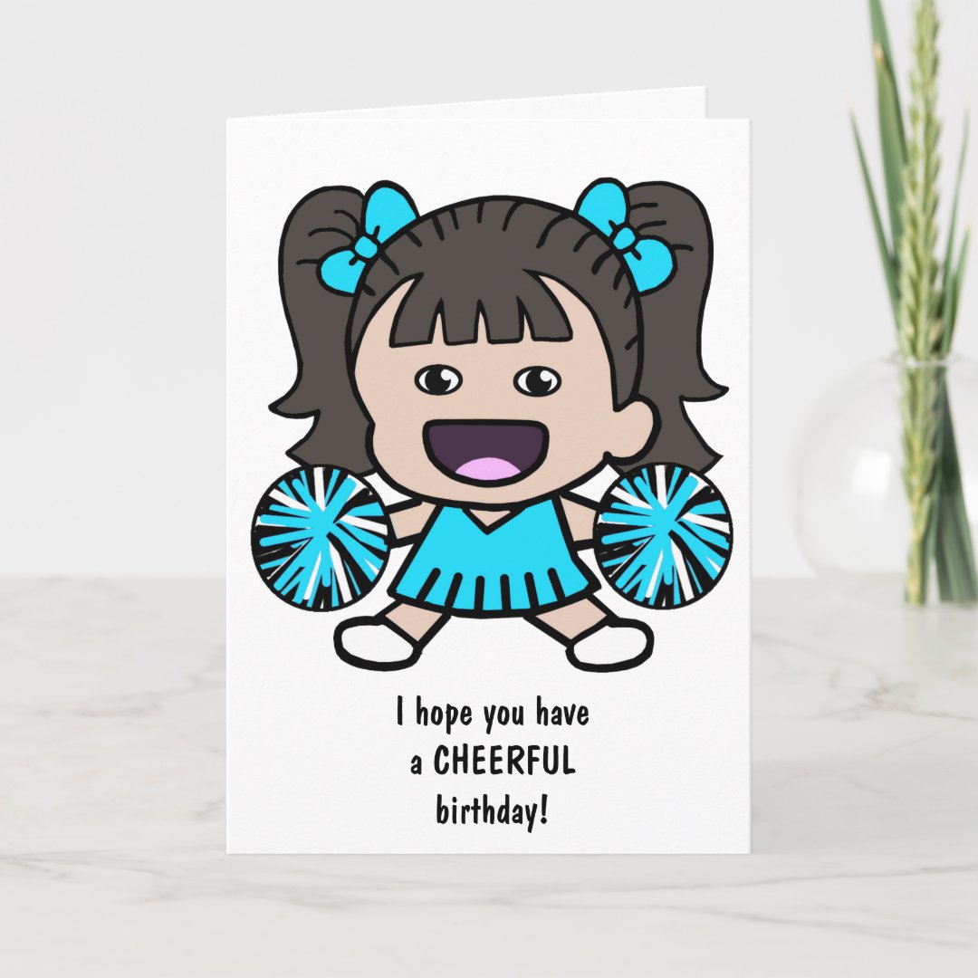 Pretty Cheerleader Birthday Card for Girls | Zazzle