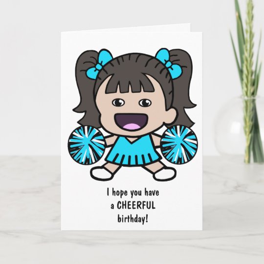 Pretty Cheerleader Birthday Card for Girls | Zazzle.com