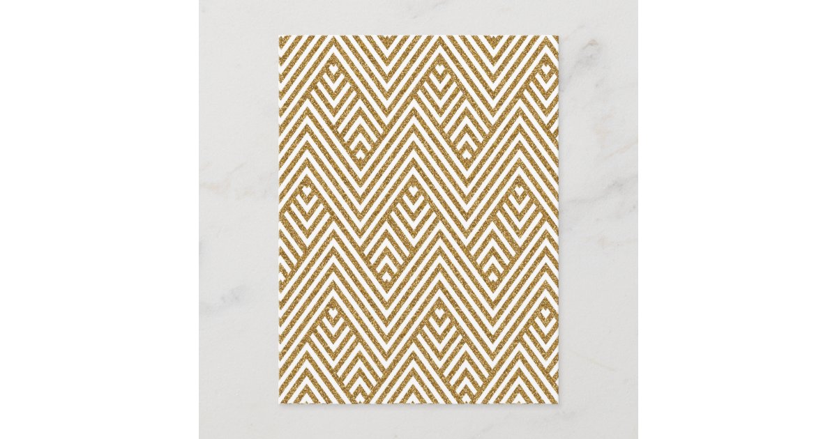 Pretty chevron zigzag diamond shapes pattern postcard | Zazzle