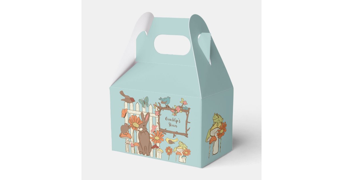 Pretty Cottagecore Birds and Animals Personalized Favor Boxes | Zazzle