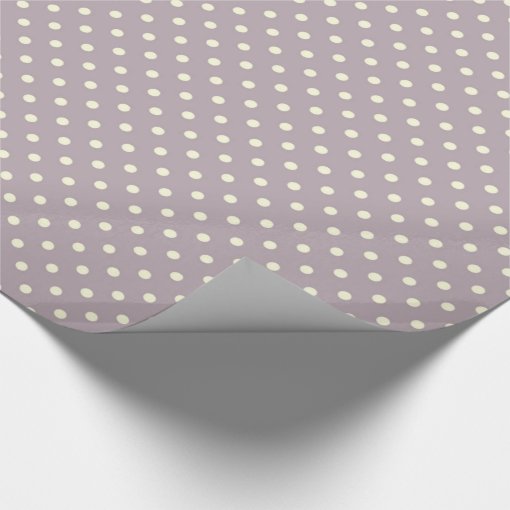 Pretty cream dots on pastel purple wrapping paper | Zazzle