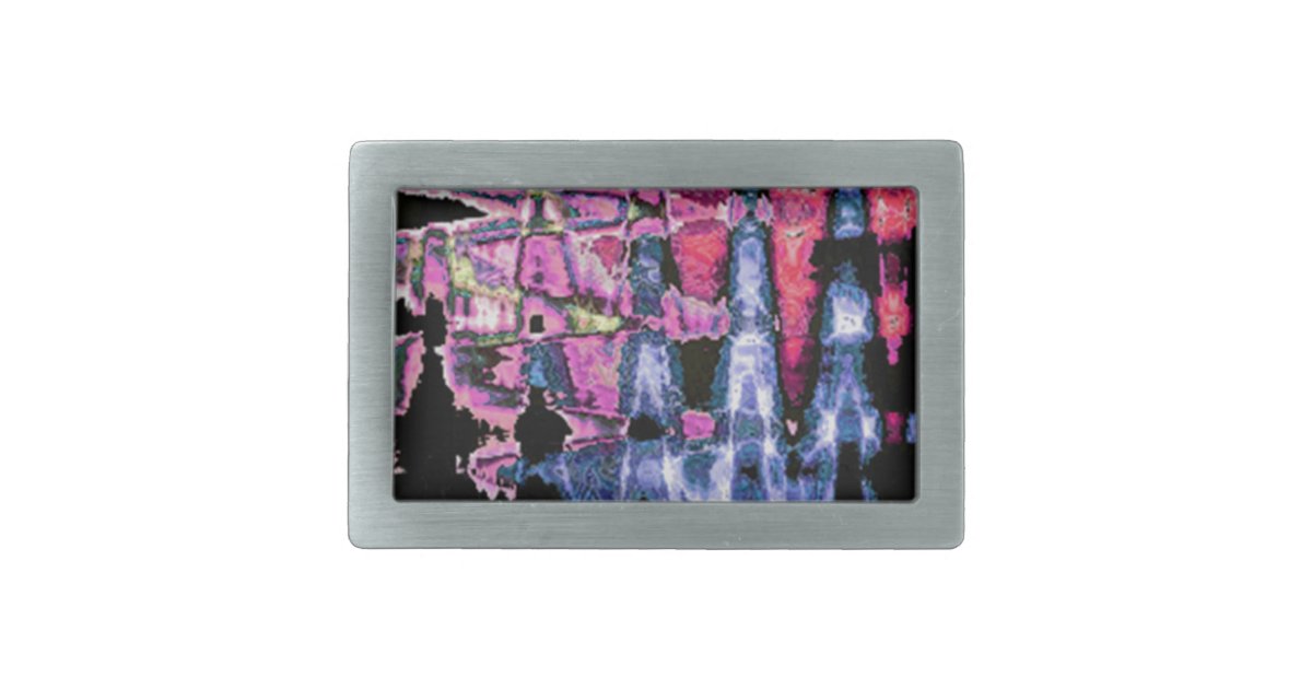 Pretty Cute Purple Ash Gray and Black Watercolors Belt Buckle | Zazzle