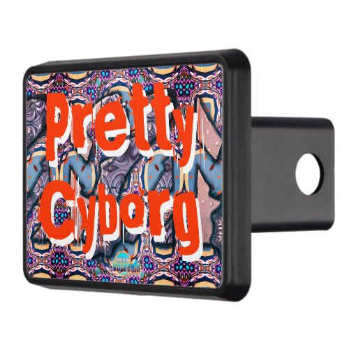 Pretty Cyborg Floral Cyberpunk Pattern Hitch Cover | Zazzle