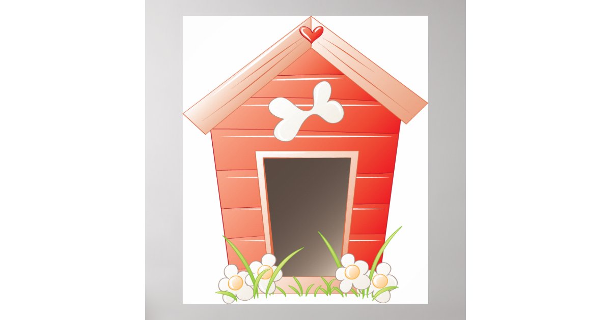 Pretty Dog House Poster | Zazzle
