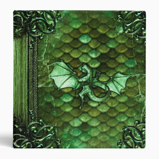 Pretty Dragon Scales Ancient Tome Magic Book 3 Ring Binder | Zazzle
