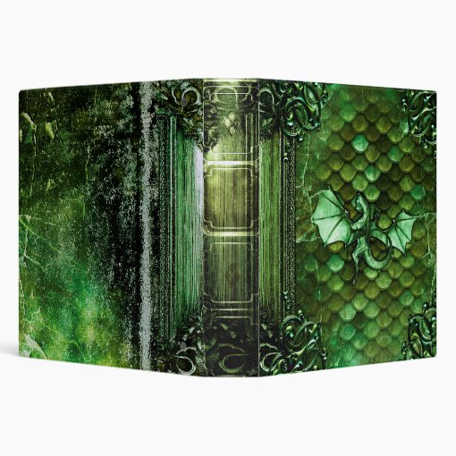 Pretty Dragon Scales Ancient Tome Magic Book 3 Ring Binder | Zazzle