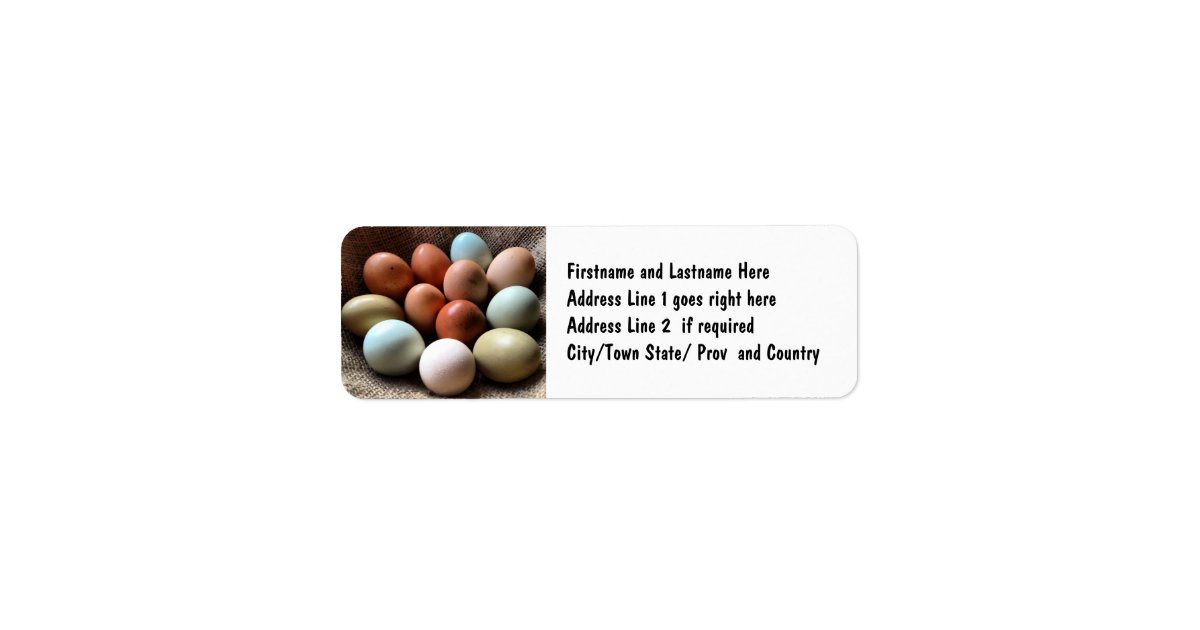 Pretty Eggs From Chicken Farm Label | Zazzle
