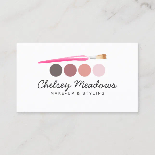 Pretty Eyeshadow Pallet Makeup Business Card | Zazzle