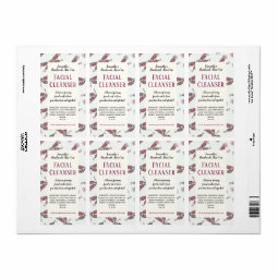 Pretty Facial Cleanser Product Sticker | Label | Zazzle