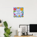 Pretty Floral Always Believe Quote Inspirivity Poster | Zazzle