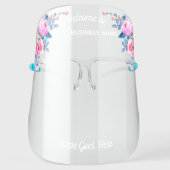 Pretty Floral Custom Named Welcome Face Shield | Zazzle