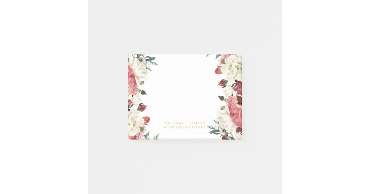 Pretty Floral Design Post It Notes | Zazzle