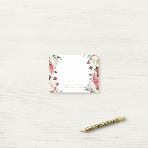 Pretty Floral Design Post It Notes | Zazzle