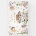 Pretty Floral Fairy Princess Girl Birthday Party Banner | Zazzle