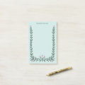 Pretty Floral Frame CUSTOM NAME Notepad | Zazzle