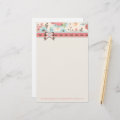 Pretty Floral Header Custom Stationery | Zazzle